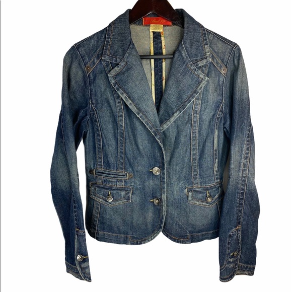 Level 99 | Jackets & Coats | Level 99 Denim Blazer Jacket | Poshmark
